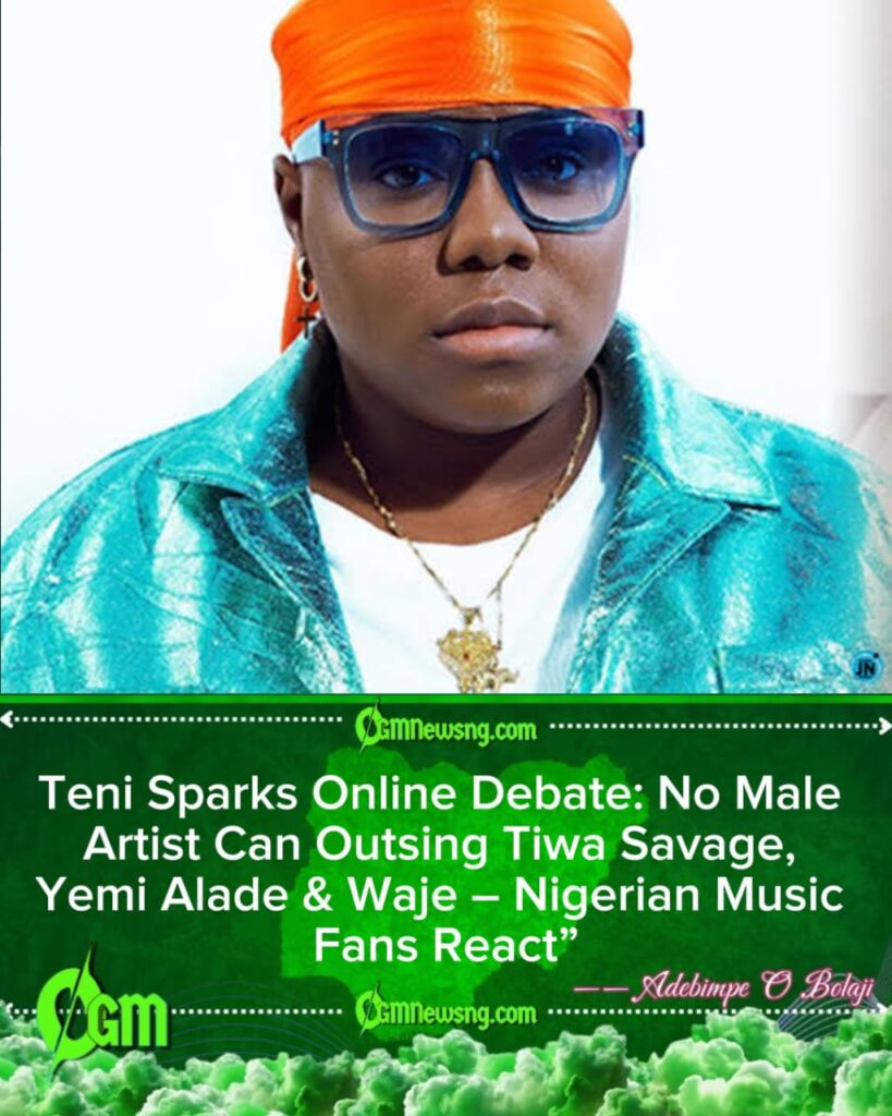 Teni Sparks Controversy: “No Male Artist Can Outsing Me, Tiwa, Yemi ...